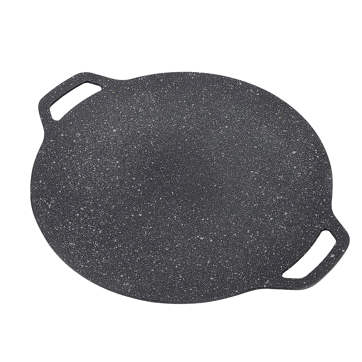 Korean BBQ Grill Pan Non-stick Marble Camping Round Griddle,Korean Non-stick Round Baking Pan,Korean BBQ Grill Pan, Round Barbecue Griddle Pan with Handle for Baking,Grill,BBQ