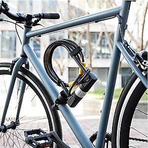 Via Velo 2 Bicycle U-Lock Set, Same Key System 4 Keyed Alike Keys, Heavy Duty Sold Secure 14mm Shackle and 10mm x 1.8m Cable with Mounting Bracket for Road Bike Mountain Bike Folding Bike