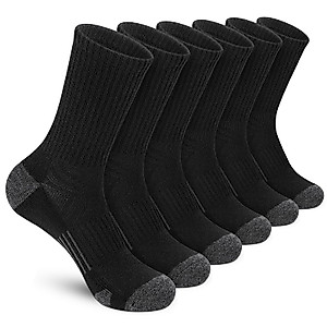 Felicigeely Athletic Socks Cushion Running Socks Performance Breathable Crew Socks Outdoor Sports Socks for Men Women 6Pairs