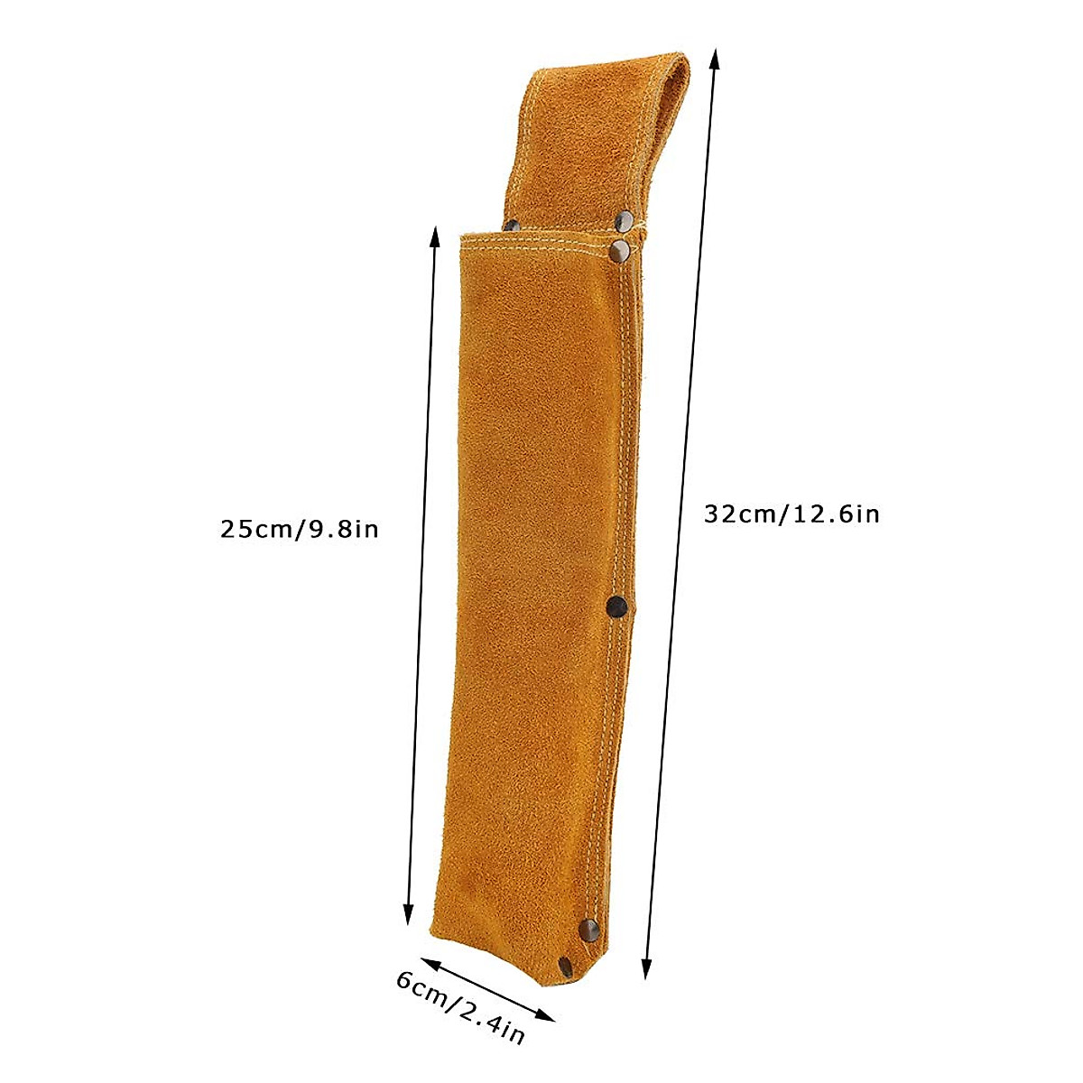 Electrodes Welding Rod Bag Leather Rod Holder Thickened Cowhide Anti Scald Welding Rod Holder Electrode Holder Split Cowhide Leather Welding Rod Bag Yellow