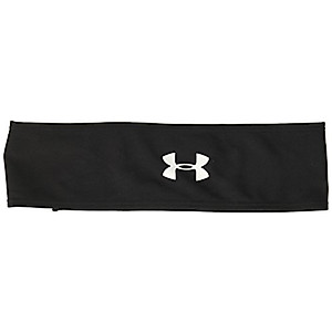 Under Armour Adult Tie Headband , Black (001)/White , One Size Fits All