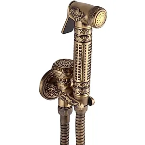 Toilet Bidet Kit with Hand Shower - Brass Handheld Bidet Sprayer - Toilet Shower Head with Hose Toilet Hand Shower Kit, for Personal Hygiene, Toilet Cleaning,A