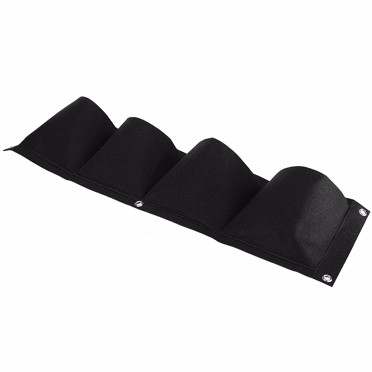 Atyhao Vertical Hanging Outdoor Wall Planter 4Pcs 4 Pocket Plant Grow Bag Wall Mounted Reusable Degradable Felt Garden Planter Herbs, Succulents Artificial Pl or Flowers. (Black)