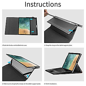 INFILAND Microsoft Surface Pro 7+/ Surface Pro 7 Plus Case Cover Compatible with Microsoft Surface Pro 7+/ Surface Pro 7/ Surface Pro 6/ Surface Pro 5/ Surface Pro 4 12.3 inch Tablets, Gray