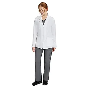 Healing Hands Womens Lab Coat 4 Pocket Full Sleeve Mid length 5064 Felicity The White Coat Minimalist Collection White XL