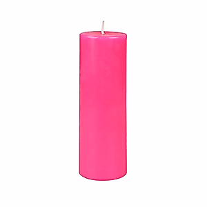 Zest Candle Pillar Candle, 2 by 6-Inch, Hot Pink