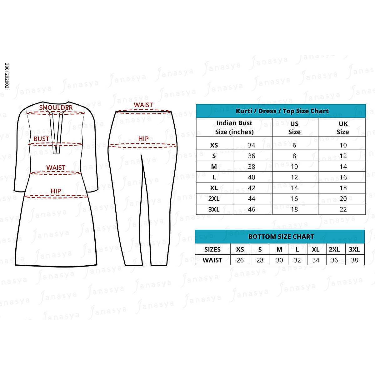 Janasya Women's Crepe Kurti Tunic Tops,Blue,Large,Blue,Large