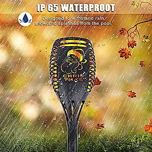 Solar Torch Light Outdoor Upgraded, 43" Flickering Flames Torch Light Solar Garden Lights Waterproof Landscape Lighting Dusk to Dawn Auto On/Off Security Light for Yard Patio Driveway, Christmas Party