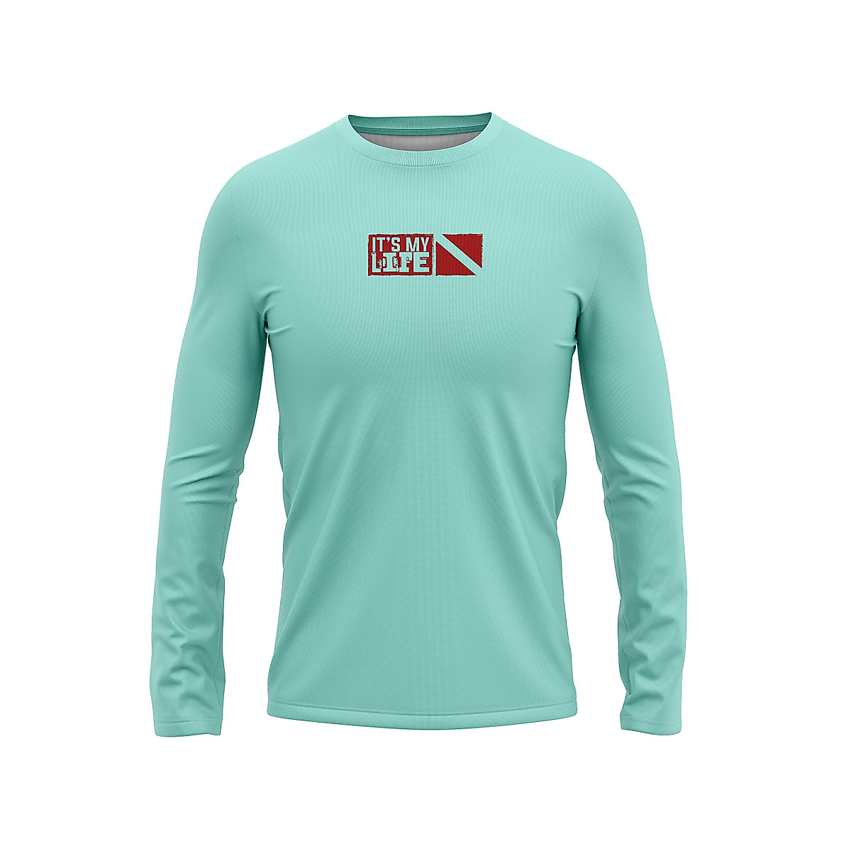 Made in USA Fishing Shirts for Men Long Sleeve Lightweight Dri Fit UPF 40+ Sun Protection Quick Dry Running Hiking Tshirts