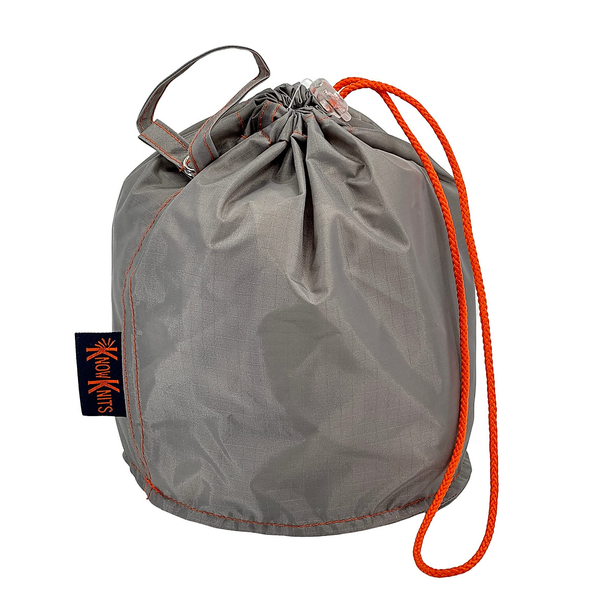 KnowKnits Light Gray Color GoKnit Pouch Knitting Project Bag with Loop & Drawstring (Medium)