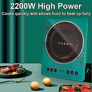 TYEMUI Induction Cooktop Hot Plates for Cooking Electric Single Burner Stove Portable Induction Cooktop with Fast Heating Mode
