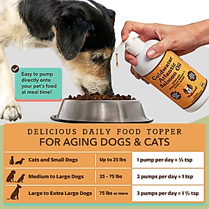 Natural Dog Company Coldwater Atlantic Salmon Oil for Dogs (16oz) - Senior Dog Fish Oil Supplement with Omega 3, Easy to Digest for Senior Dog Fish Oil, Liquid Dog Fish Oil Joint Support Supplement