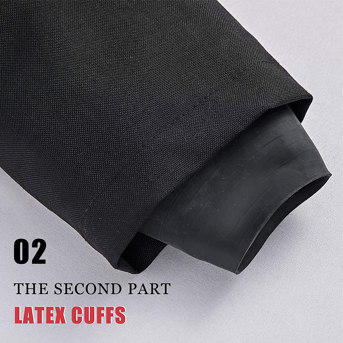 Mens Kayak Surf Drysuit Comfort Canoe Durability Waterproof SuitProtects Against Ingress of Water Mud Perfect Dry Suit for Fit ATV & UTV Riders (Red, L)