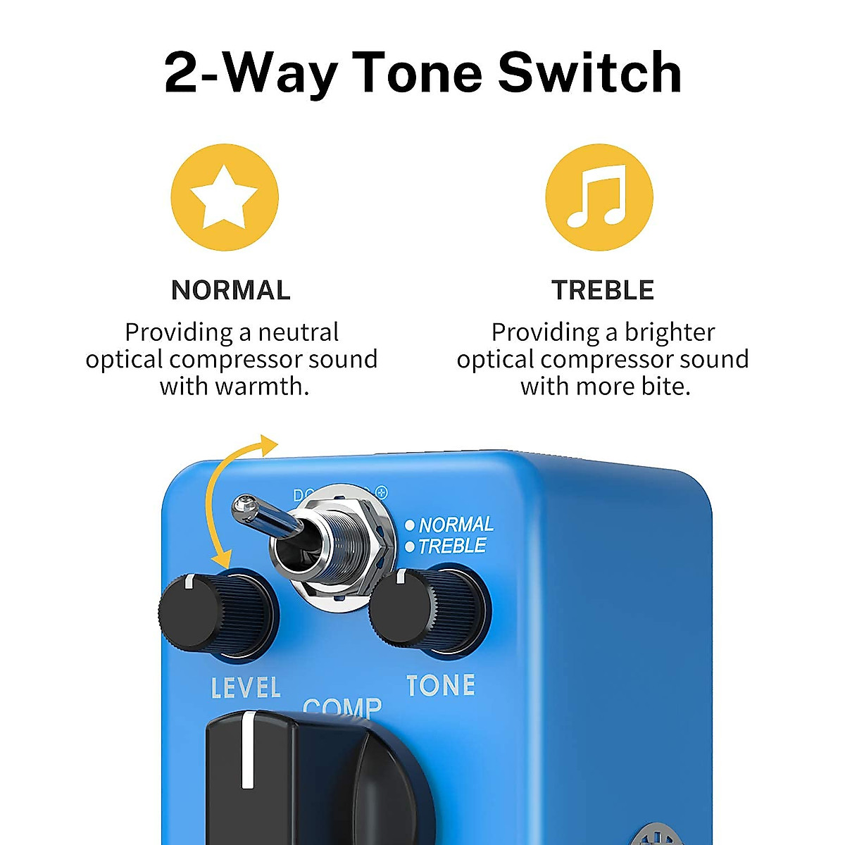 Donner Compressor Pedal and Guitar Power Supply 10 Isolated DC Output for 9V/12V/18V Effect Pedal