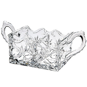 Godinger Serving Hostess Set - Butter Dish, Sugar and Creamer, Packet Holder, Cracker Tray - 5 Piece Set, Dublin Collection