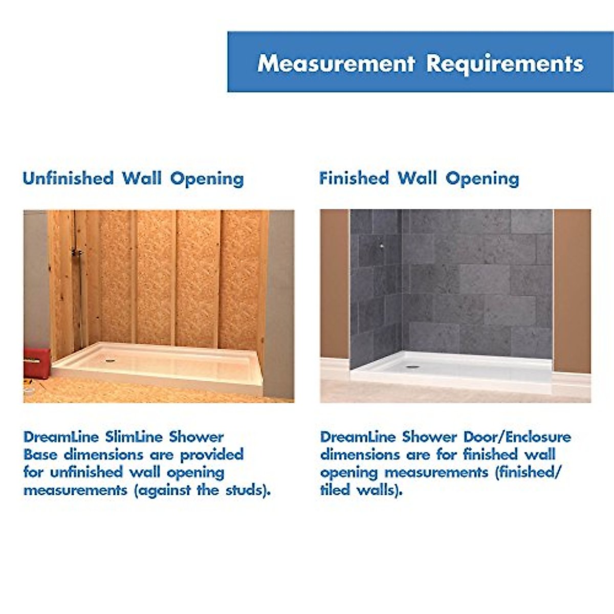 DreamLine SlimLine 36 in. D x 60 in. W x 2 3/4 in. H Left Drain Double Threshold Shower Base in Biscuit, DLT-1036601-22