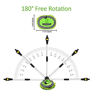 Sengo Chenille Microfiber Car Wash Mop Mitt with Water Flow 62" Aluminum Alloy Long Handle Duster Paint Scratch Free Cleaning Tool Dust Collector for Washing Car,Truck, RV