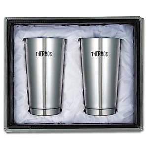 Thermos JMO-GP2 Vacuum Insulated Tumbler, Set of 2, Silver, 13.5 fl oz (400 ml)