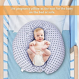 Chilling Home Full Body Nursing Pillows, Pillow for Pregnancy, Maternity, Pregnant Women Must Haves for Sleeping with Removable Cover, Grey