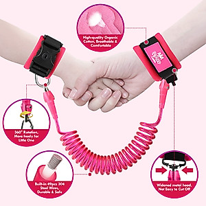 Toddler Leash for Girls, 4-in-1 Toddler Safety Harness Leash, Anti Lost Wrist Link Safety Wrist for Toddlers, Child, Babies & Kids, Backpack Leash for Toddlers (Upgraded Butterfly)