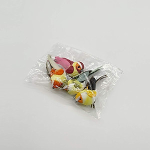 LWINGFLYER 4pcs Artificial Birds Realistic Clip on Bird Ornaments with Feathers for Decoration, Arts & Crafts and Floral Arrangements (Model - 4S05)