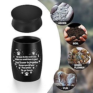 Small Urn for Pet Ashes 3 Inches Mini Urns for Dog Ashes Memorial Ashes Keepsake Urn for Ashes Aluminum Mini Urn for Ashes Cremation Urns for dog Ashes Holder