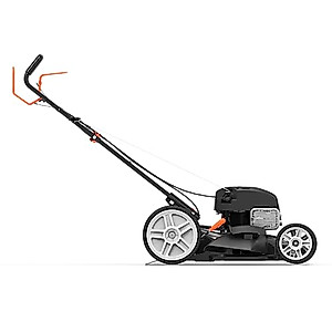 Yard Force Gas Lawn Mower 22-inch, YF22-3N1SP with Briggs & Stratton 150cc Engine, Vertical Storage, Self-propelled, Single Lever Cutting Height Adjustment, 12-inch Rear Wheels