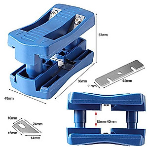 Banding Trimmer, Edgeband Cutter Tools Trimmer for Plywood Melamine Wood Double Veneer Trimmer Cabinet Wood Trimming Woodworking Tool Fit Width Range 15-40mm Thickness Below 0.5mm