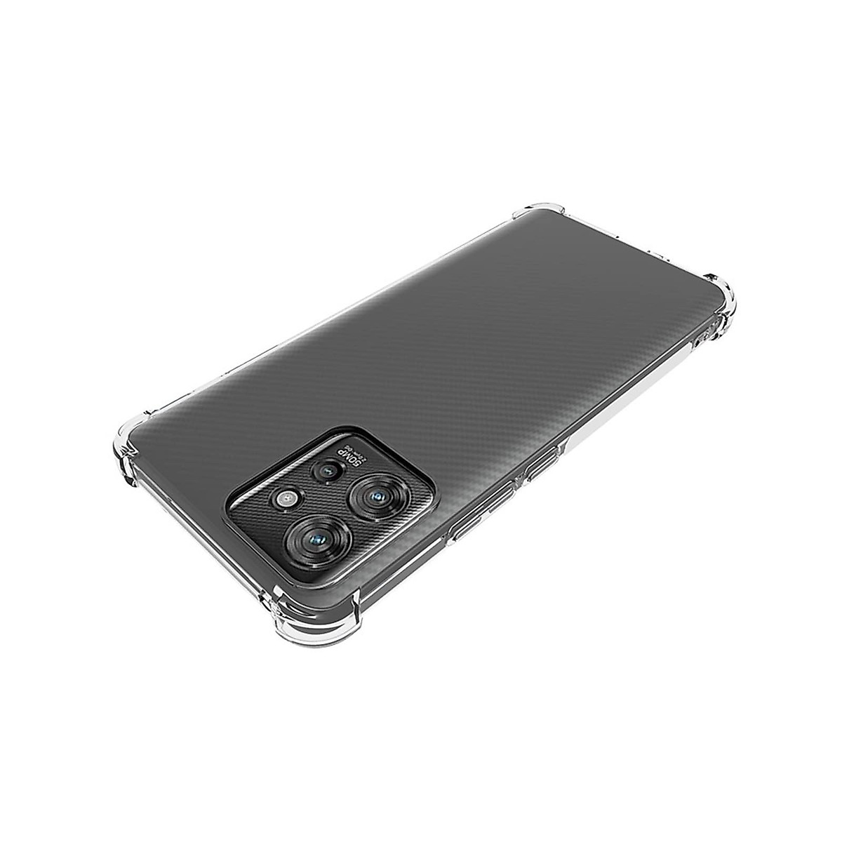 Compatible with Motorola ThinkPhone 5G Case Clear Slim Soft TPU Cover with Screen Protector (2 Pieces), Shock-Absorption Edge Bumper with Reinforced Corners Transparent Phone Case