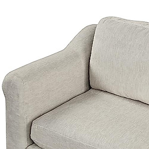 HAUSHECK 4 Pieces Sofa with Ottoman & Right Side Chaise, U Shaped Sectional Couches Living Room Furniture Set, 91.3" D x 122.1" W x 25.6" H, White