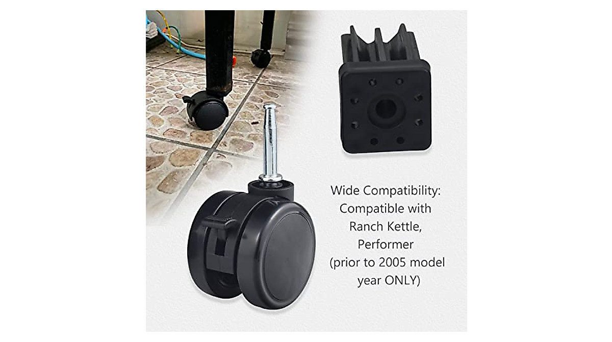 6414 Caster Wheel with Caster Insert Compatible with Weber, Genesis ...