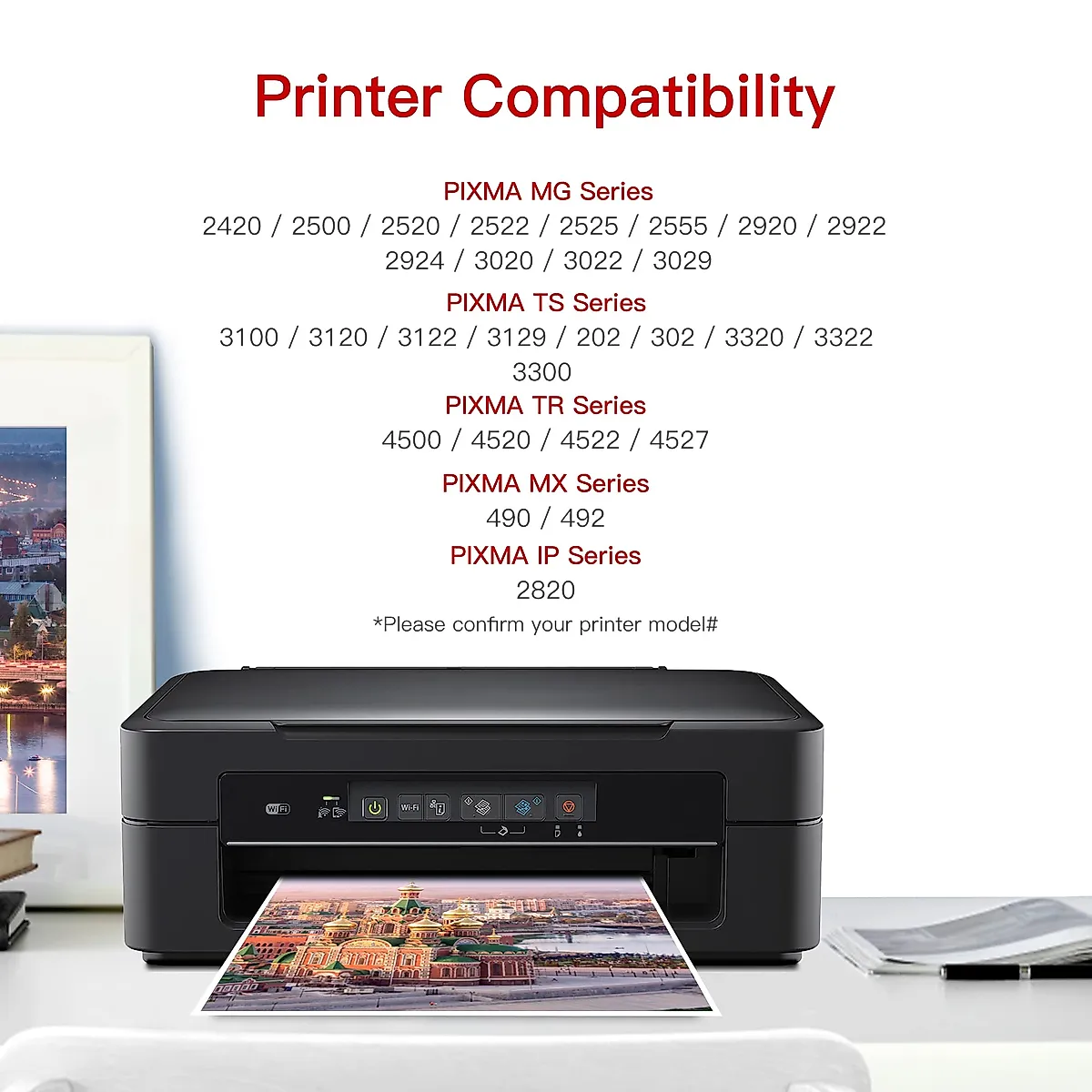 245XL 246XL Combo Pack Replacement for Canon Ink Cartridges 245 and 246 PG-245XL CL-245XL Works with Canon Pixma MG2522 MG2920 MG2922 MX490 MX492 TR4520 TR4522 TS3322 TS3122 (1 Black,1 Tri-Color) 1