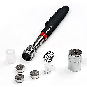 Magnetic Telescoping Pick Up Tool, Preciva Magnetic Picking Tool with LED Flashlight Retriever Wand 19.5 to 68 CM Telescopic Magnet Stick(ONE PACK)