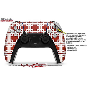 WraptorSkinz Skin Wrap compatible with Sony PS5 DualSense Controller Boxed Red Dark (CONTROLLER NOT INCLUDED)