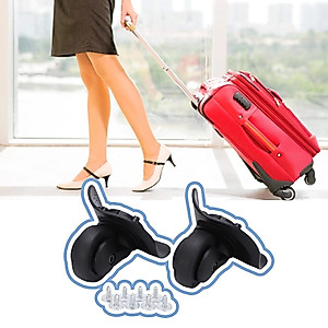 Samsonite Wheels Replacement, 2Pcs A53 Trolley Case Luggage Wheel Universal Travel Suitcase Caster Wheels Bearing Swivel Wheel