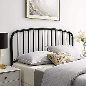 Modway MOD-6150-BLK Nova Queen Metal Headboard, Black