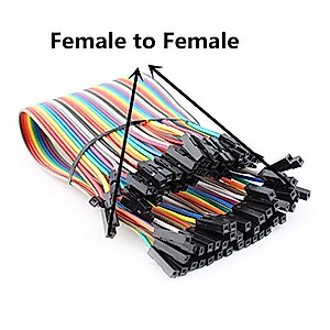Eiechip Dupont Jumper Wires 120pins 7.9in Dupont Wire kit Breadboard Multicolored Dupont Wire 40pin Male to Female, 40pin Male to Male, 40pin Female to Female Breadboard Jumper Wires Ribbon Cables Kit