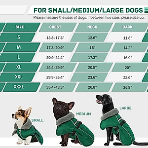 IECOii Dog Winter Clothes, Warm Dog Winter Sweater, Dog Fleece Jacket with Turtle Neck, Dog Waistcoat for Large Dogs Winter Fits for Pitbull, Border Collie, Samoyed, English Bulldogs, XL