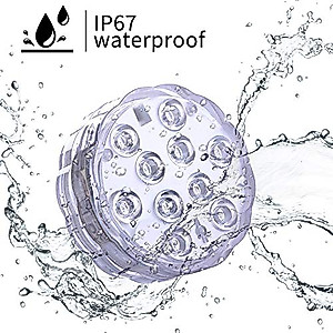 UBEGOOD Submersible LED Lights with Remote, Waterproof Underwater Led Lights [Battery Operated] Decoration Light for Aquarium, Hot Tub, Pond, Pool, Base, Vase, Garden, Wedding, Party [4 Pack]