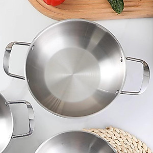 Korean Ramen Pot, Stainless Steel Ramen Cooking Pot with Double Handles, Fast Heating Noodle Pot for Soup Noodle Pasta(Original 20cm)