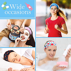 Hotop Non-Slip Elastic Women's Headbands with Buttons - Ear Protection for Nurses, Doctors, Sports - Hair Bands, Head Wraps with Gifts