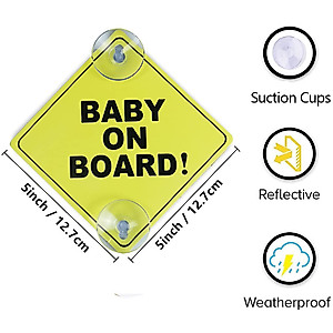 3pcs baby on board sticker for cars, baby on board sign for car, baby on board decals for car windows, baby on board sign, nude stickers