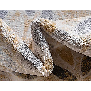 Rugs.com Charleston Collection Rug – 9' x 12' Yellow Low-Pile Rug Perfect for Living Rooms, Large Dining Rooms, Open Floorplans