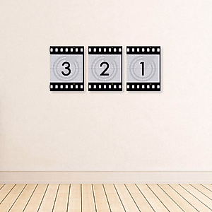 Big Dot of Happiness Movie - Hollywood Film Wall Art and Home Theater Room Decorations - Gift Ideas - 7.5 x 10 inches - Set of 3 Prints