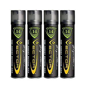 Vector KGM Vector 14x Filtered Premium Refined Fuel Butane Gas Refill (320mL) 4 Cans
