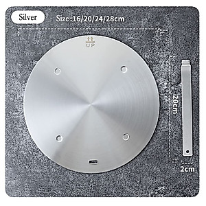 Heat Diffuser Plate for Gas Electronic Stove, Softifund Cooking Induction Adapter Simmer Plate with Remove Handle for Milk Coffee Cookware 7.9inch, Defrosting Tray for Frozen Meat