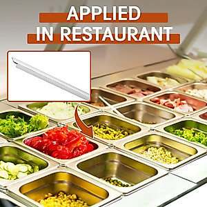 Zonon 12 Pcs Stainless Steel Adaptor Bar, Long Food Bar Divider Bar Metal Steam Table Adapter Bar for Hotel Restaurant Catering Home Commercial Food Service Accessories (12.8")