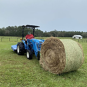 Titan Attachments Skid Steer Hay Frame Attachment, 39" Hay Spear and Stabilizer Spears, Rated 3,000 LB, Quick Tach Mounting, Hay Handing Equipment for Bobcat Tractors