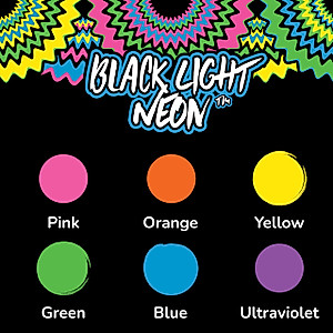 DecoArt Americana Black Light Neon Acrylic Paint Pack 6/Pkg