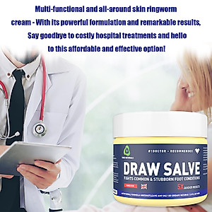 Tea Tree Draw Salve Soothing Cream, Itchy Feet Relief, Jock Itch, Foot Odor, Balls Ringworm, Psoriasis, Eczema, Rash, Dry Cracked Heels, Athlete's Foot, Itching, Burning, Cracking, Scaling Treats